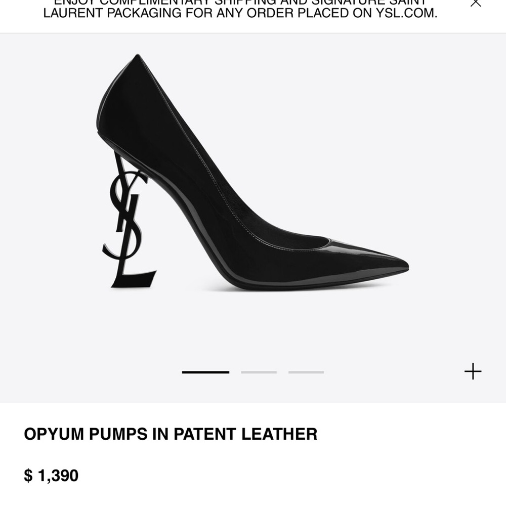 Ysl Opyum Pumps In Patent Leather With Black Heel - Gem